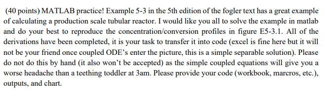 Solved (40 points) MATLAB practice! Example 5-3 in the 5th | Chegg.com