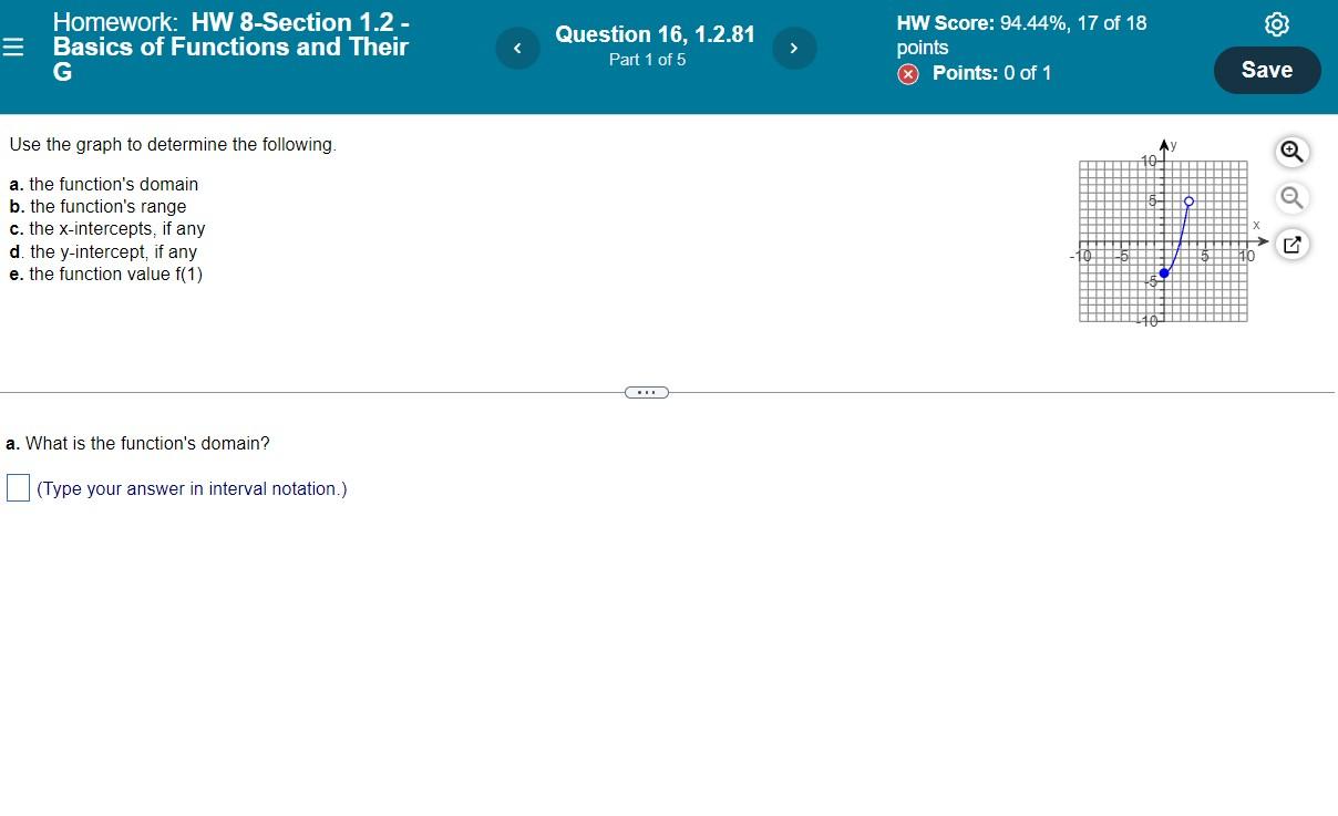 Solved Homework: HW 8-Section 1.2 - = Basics of Functions | Chegg.com