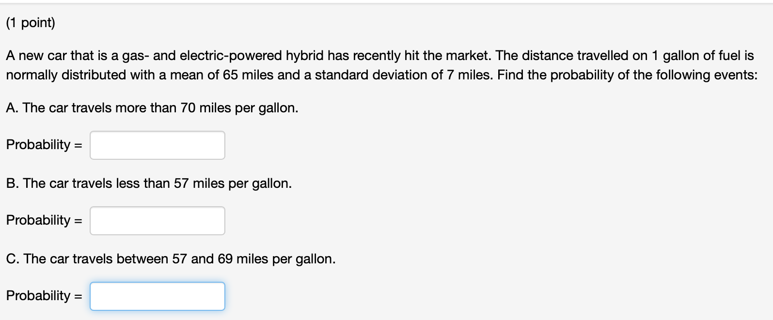 Solved (1 point) Suppose the scores of students on an exam | Chegg.com