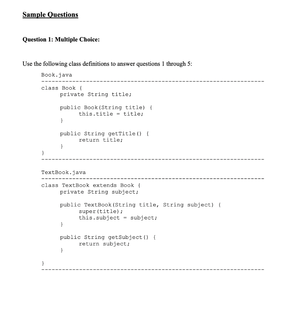 Solved Cample Questions 2uestion 1: Multiple Choice: Jse the | Chegg.com