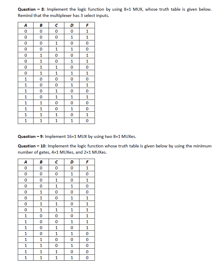 Solved 0 0 1 0 0 0 0 0 0 0 1 0 1 1 0 1 Question – 8: | Chegg.com