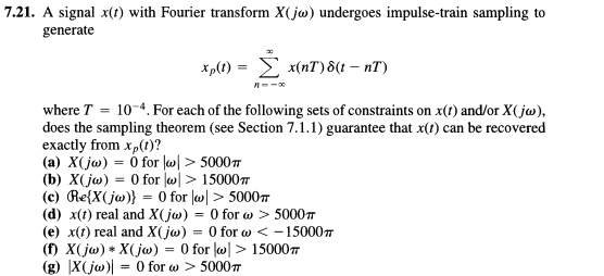 Solved 1. A signal x(t) with Fourier transform X(jω) | Chegg.com