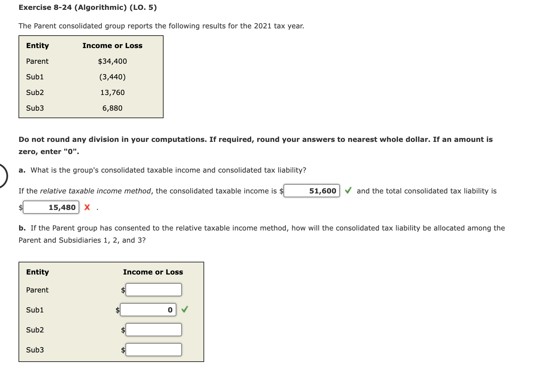 Solved Exercise 8-24 (Algorithmic) (LO. 5) The Parent | Chegg.com Solved Exercise 8-24 (Algorithmic) (LO. 5) The Parent | Chegg.com