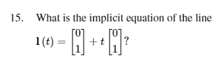 Solved 5. What is the implicit equation of the line | Chegg.com