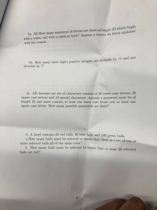 Solved with a vowel, end with a vowel or both? Assume a | Chegg.com
