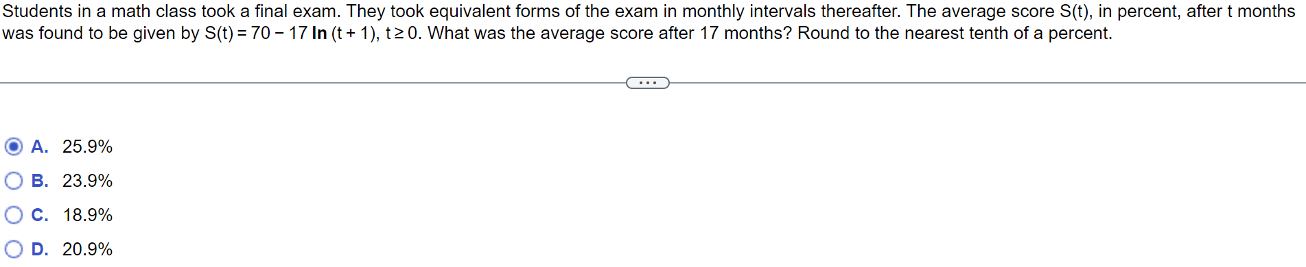 Solved Students in a math class took a final exam. They took | Chegg.com
