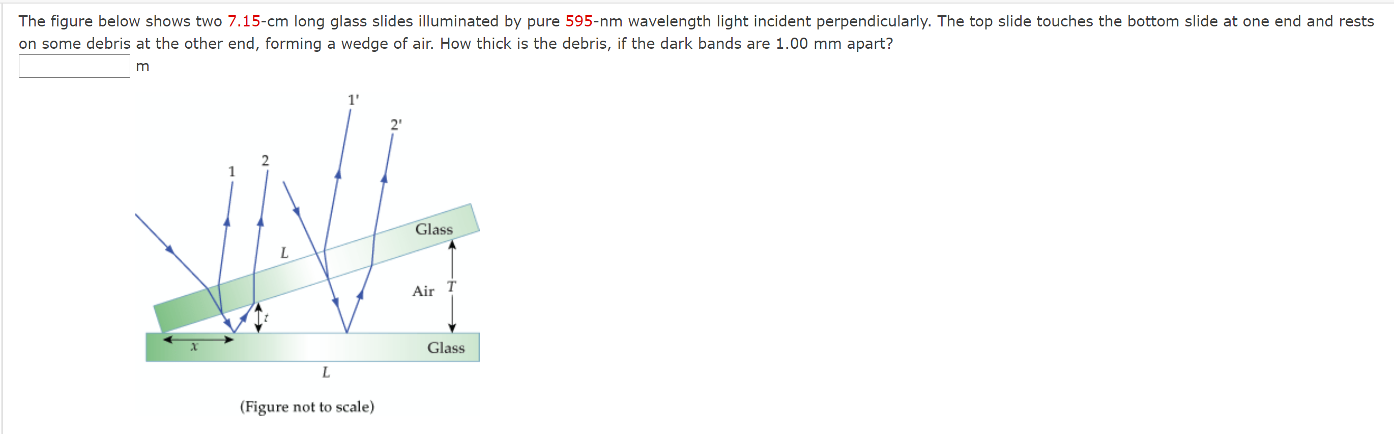 Solved The figure below shows two 7.15-cm long glass slides | Chegg.com