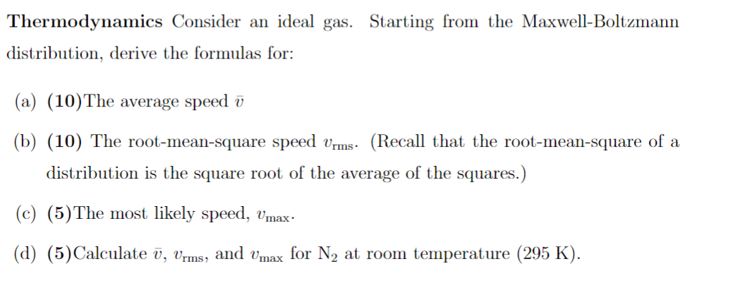 Solved Thermodynamics Consider an ideal gas. Starting from | Chegg.com