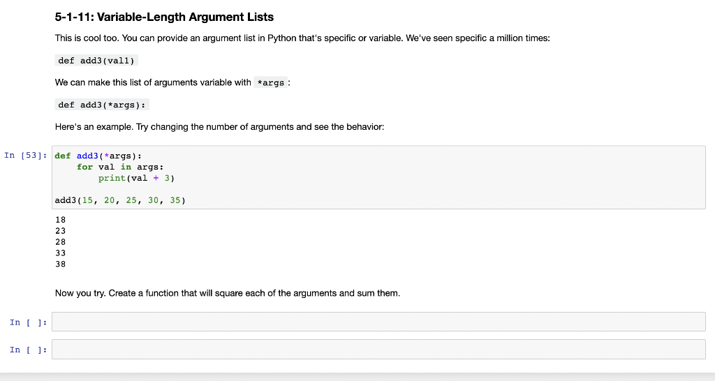 Solved Lab 5-1: Python Shortcuts Instructions: for cells in | Chegg.com
