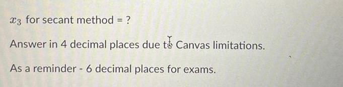 Solved Example: Use the secant method to estimate the root | Chegg.com