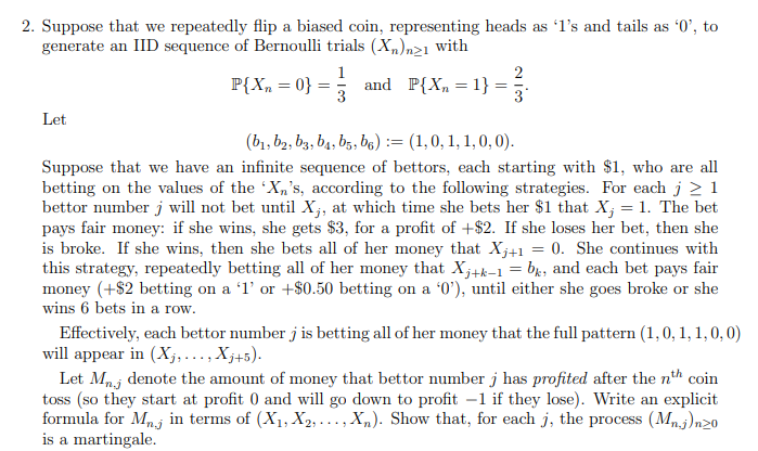Solved Suppose that we repeatedly flip a biased coin, | Chegg.com