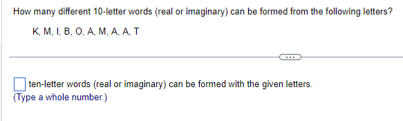 Solved How many different 10 -letter words (real or | Chegg.com