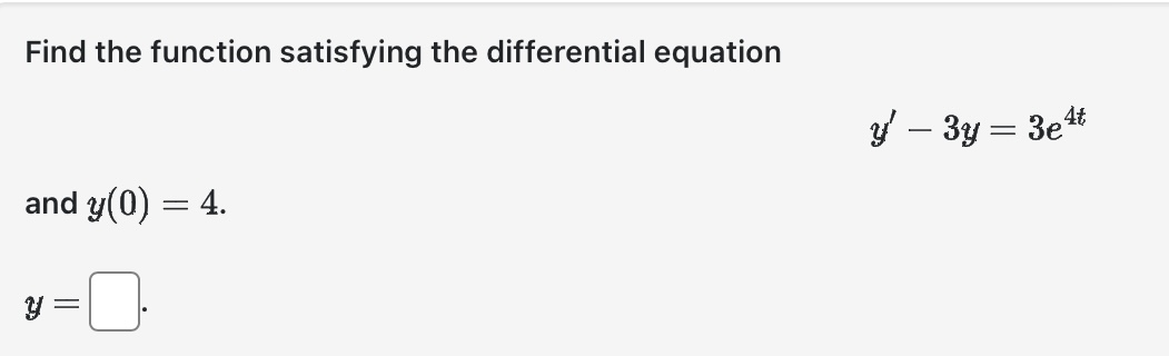 Solved Find the function satisfying the differential | Chegg.com