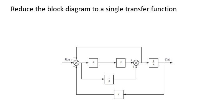 Solved Reduce the block diagram to a single transfer | Chegg.com