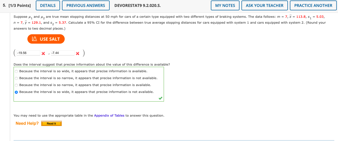 Solved answers to two decimal places.) Does the interval | Chegg.com