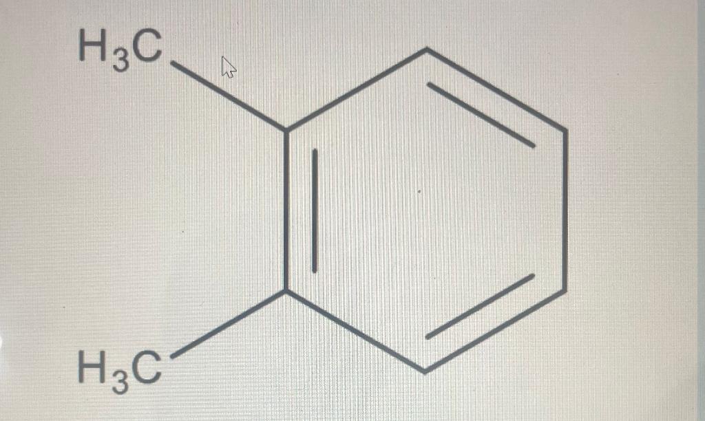 Solved The molecular structure of o-xylene is given below. | Chegg.com