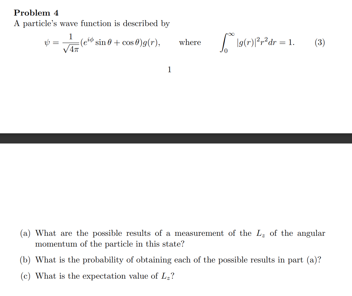 Solved Problem 4 A particle's wave function is described by | Chegg.com