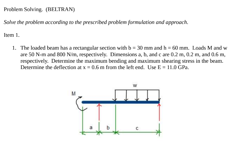 Solved Problem Solving. (BELTRAN) Solve the problem | Chegg.com
