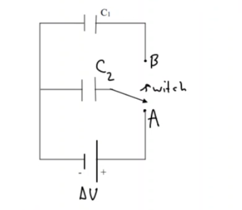 Solved С ç "B switch 1A AV As seen in the fig. below, two | Chegg.com