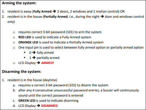 Solved 1. resident is away (Fully Armed →2 doors, 2 windows | Chegg.com
