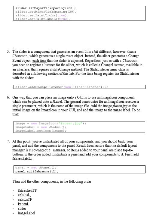 Solved In lecture, you've learned about JTextFields, | Chegg.com