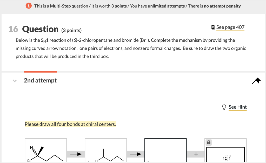 Solved Below is the SN1 reaction of (S)-2-chloropentane and | Chegg.com