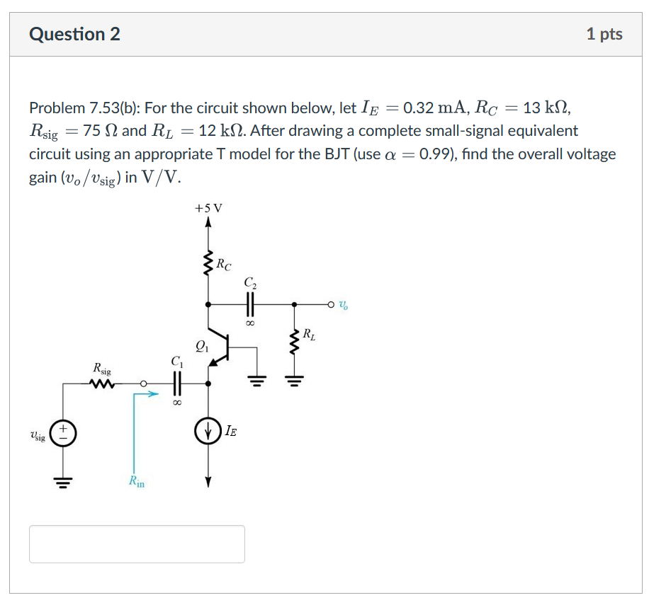 Solved Question 2Problem 7.53(b): For the circuit shown | Chegg.com