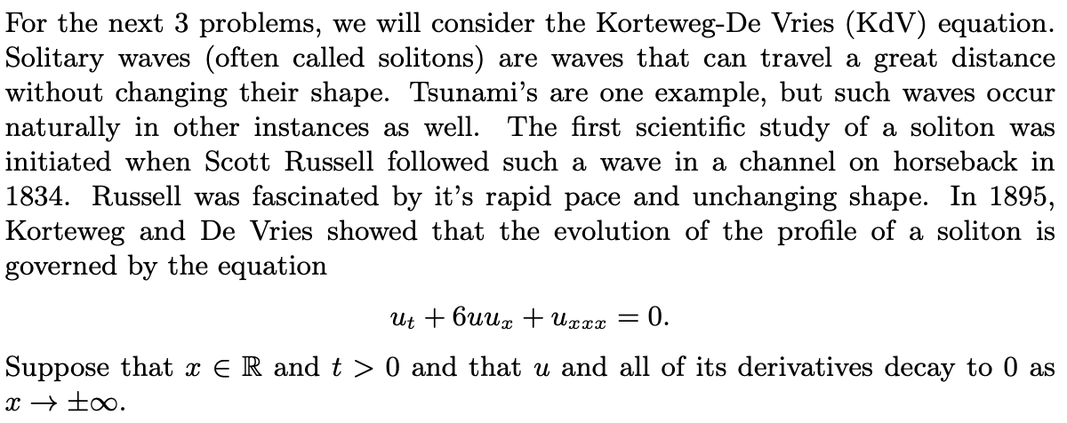 For the next 3 problems, we will consider the | Chegg.com