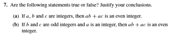 Solved 7. Are the following statements true or false? | Chegg.com