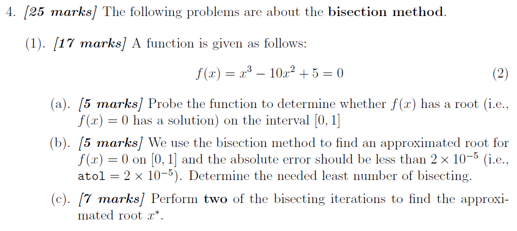 Solved 4. [25 marks] The following problems are about the | Chegg.com