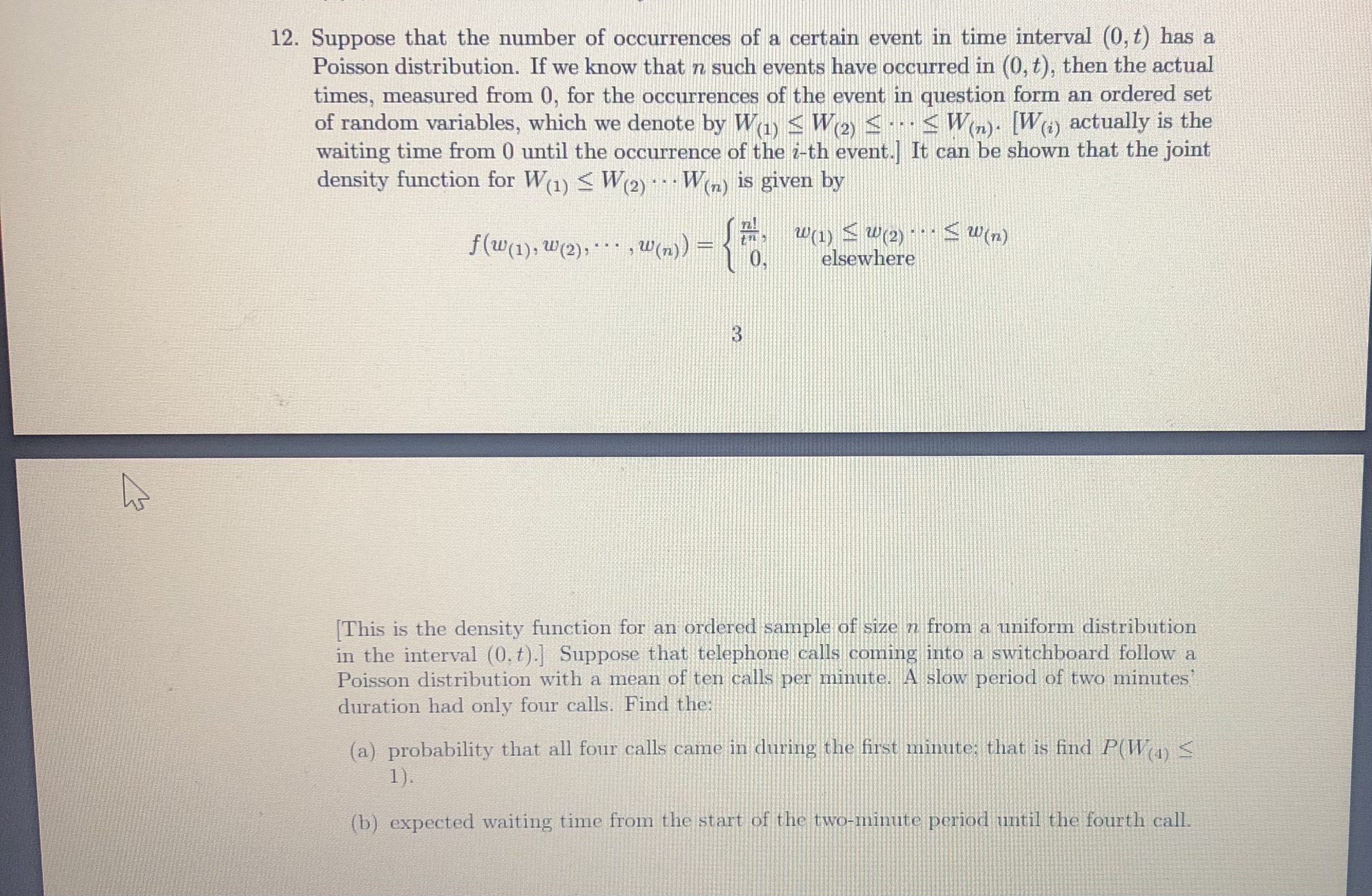 Solved 2. Suppose that the number of occurrences of a | Chegg.com