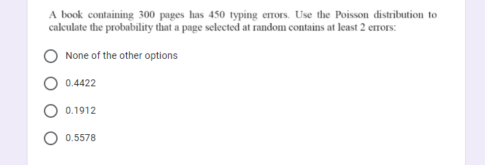 Solved A book containing 300 pages has 450 typing errors. | Chegg.com