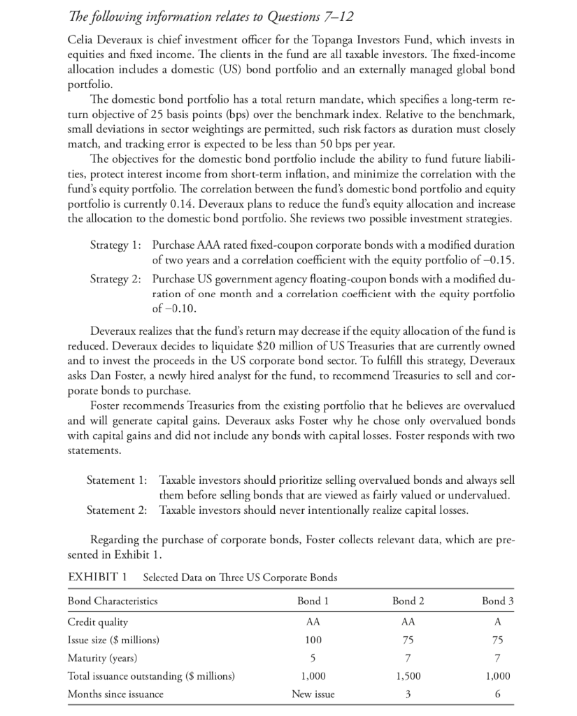 Solved The following information relates to Questions 7–12 | Chegg.com