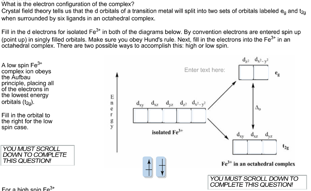 Solved What is the electron configuration of the complex? | Chegg.com