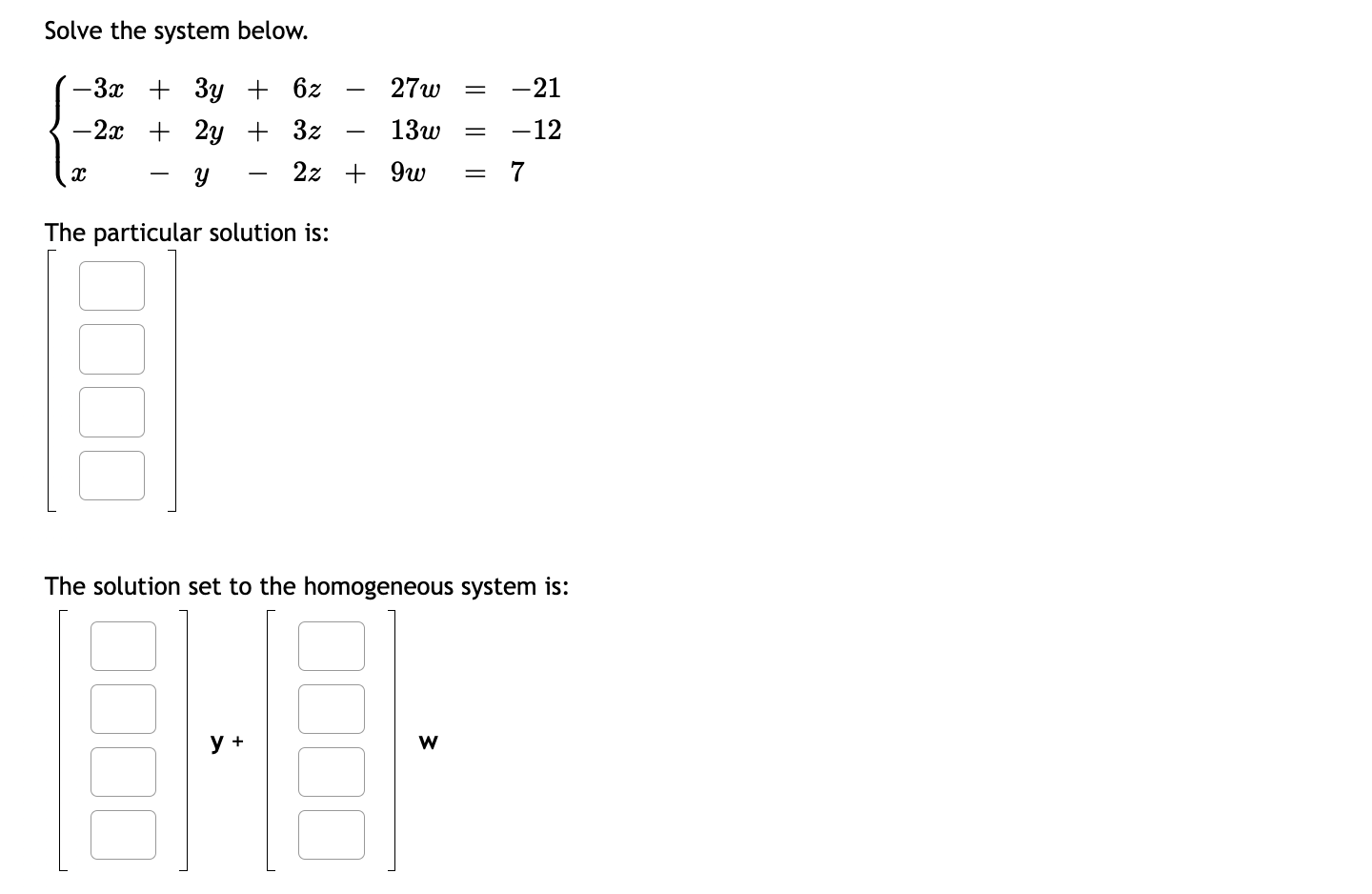 Solved Solve the system | Chegg.com