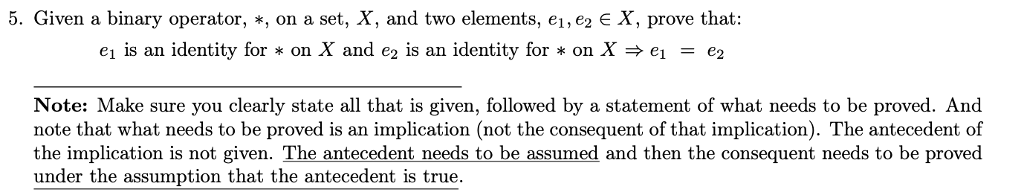 Solved 5 Given A Binary Operator On A Set X And Two