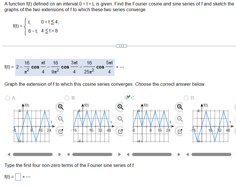 Solved A function f(t) defined on an interval 0 | Chegg.com