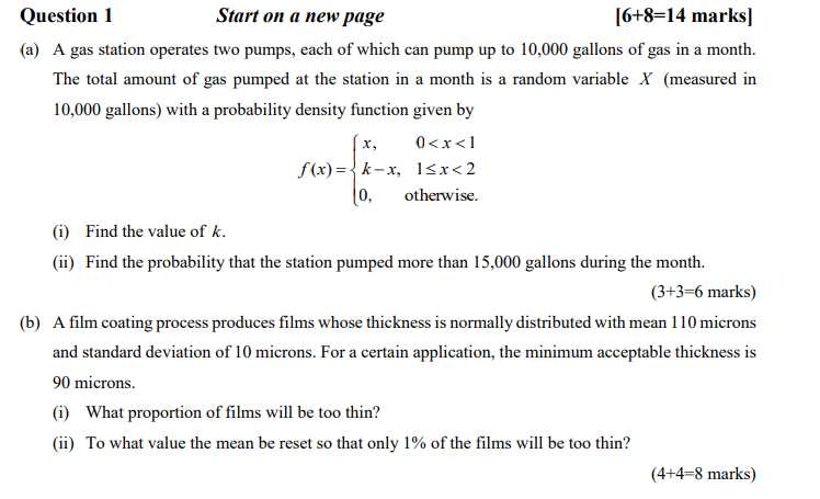 Solved Question 1 Start on a new page [6+8=14 marks ] (a) A | Chegg.com