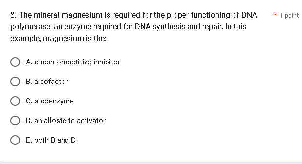 Solved 8. The mineral magnesium is required for the proper | Chegg.com