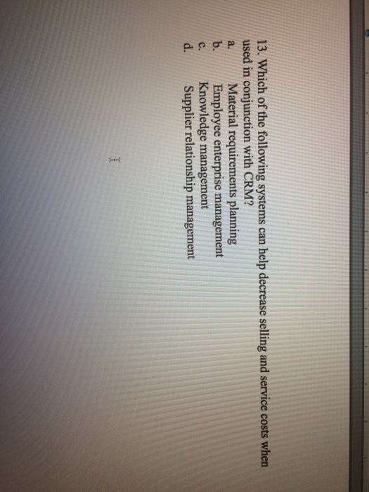 Solved 13. Which of the following systems can help decrease | Chegg.com