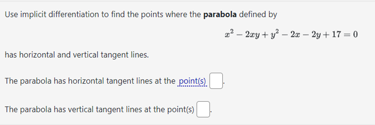 Solved Use implicit differentiation to find the points where | Chegg.com