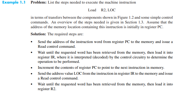 .1 [E] Repeat Example 1.1 for the machine instruction | Chegg.com