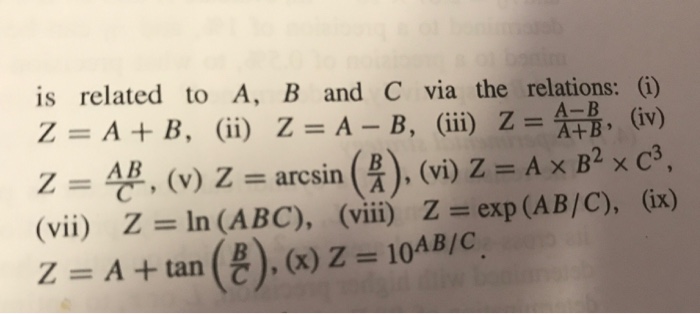 Solved 42 Propagating The Error Through A Multi Variable 3177
