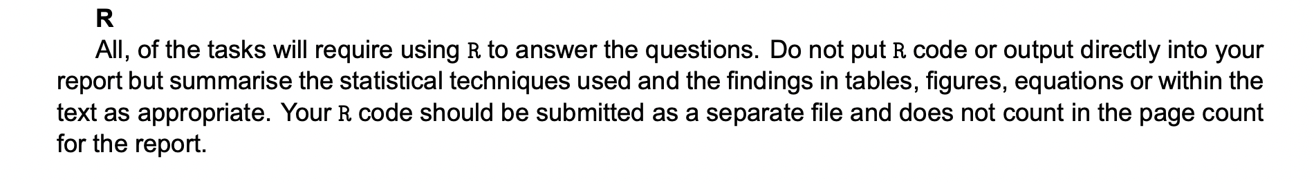 Solved All, of the tasks will require using R to answer the | Chegg.com