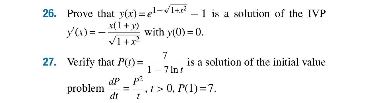 Solved 6. Prove that y(x)=e1−1+x2−1 is a solution of the IVP | Chegg.com