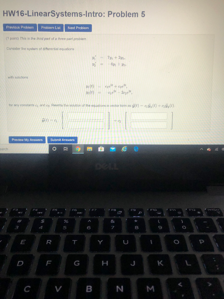 Solved HW16-LinearSystems-Intro: Problem 5 Previous Problem | Chegg.com