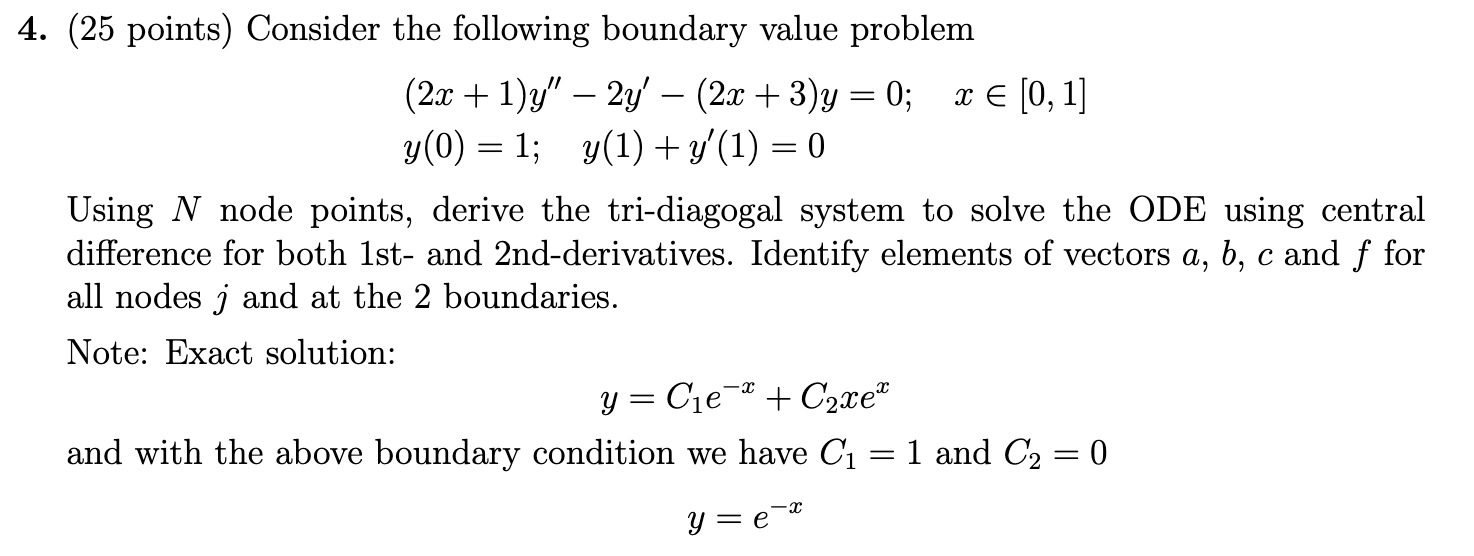 Solved Consider the following boundary value problem (2x+ | Chegg.com