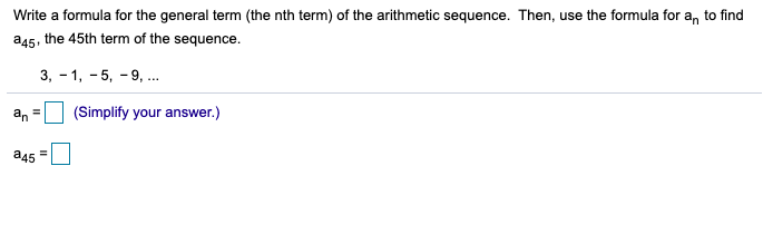 Solved Write a formula for the general term (the nth term) | Chegg.com