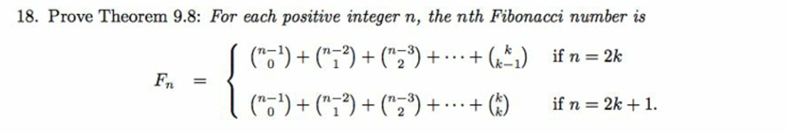 Solved 18. Prove Theorem 9.8: For each positive integer n, | Chegg.com