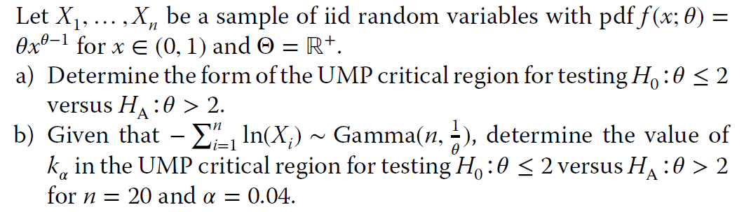 Solved Let X1, ... ,X, be a sample of iid random variables | Chegg.com